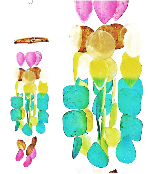 Bellaa 24780 Exotic Capiz Wind Chimes Garden Gifts Patio Wind Chimes O